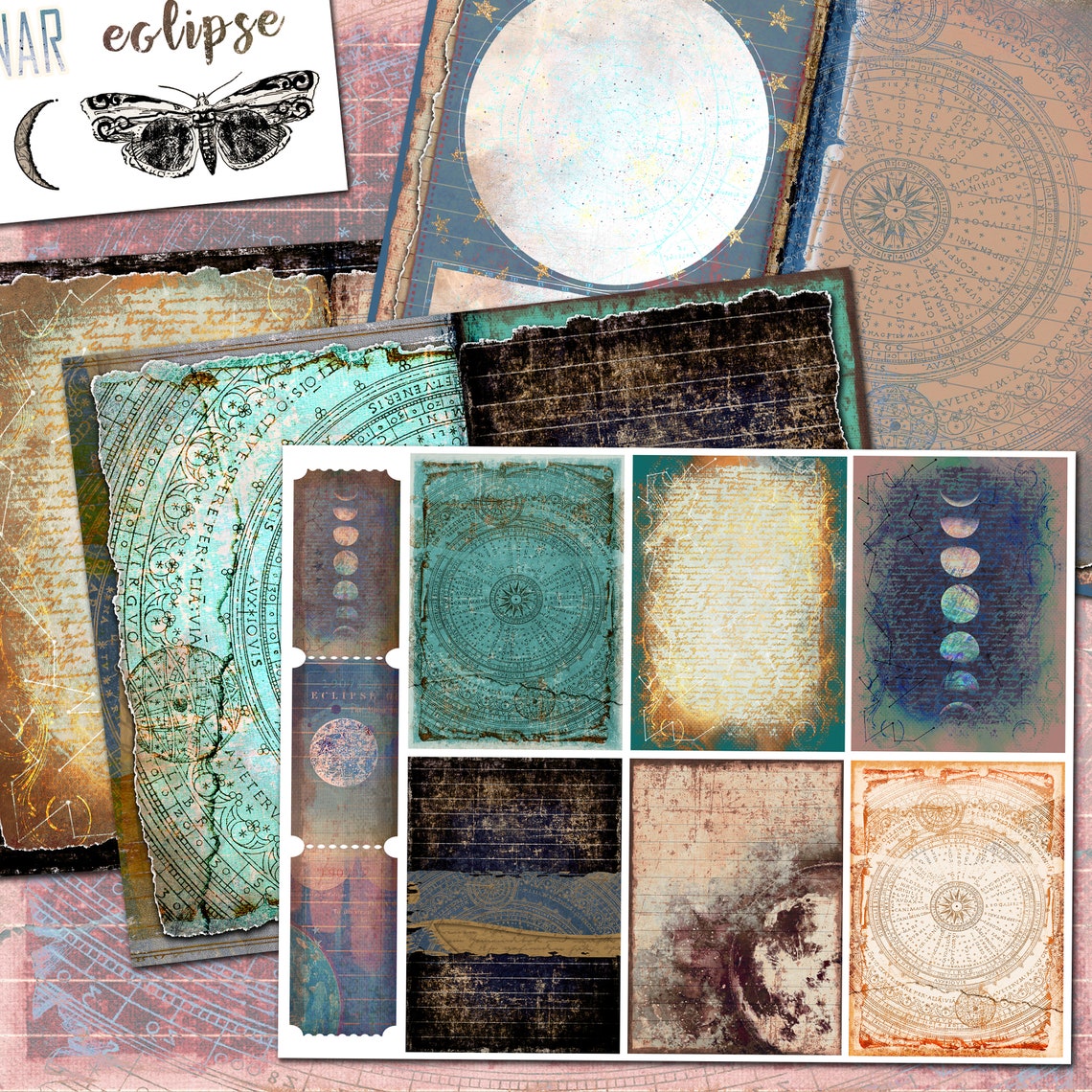 Instant Download Printable Celestial Vintage Junk Journal Kit - Etsy ...