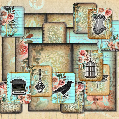 Junk Journal Kit Vintage Ephemera Printable Botanical Garden - Etsy