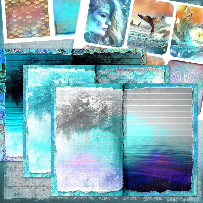 Instant Download Printable Mermaids Among Us Junk Journal Kit Art ...
