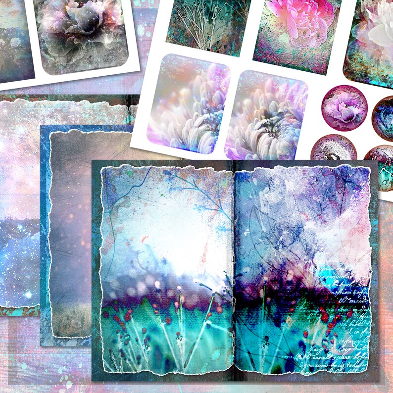 Instant Download Printable Celestial Garden Junk Journal Kit - Etsy