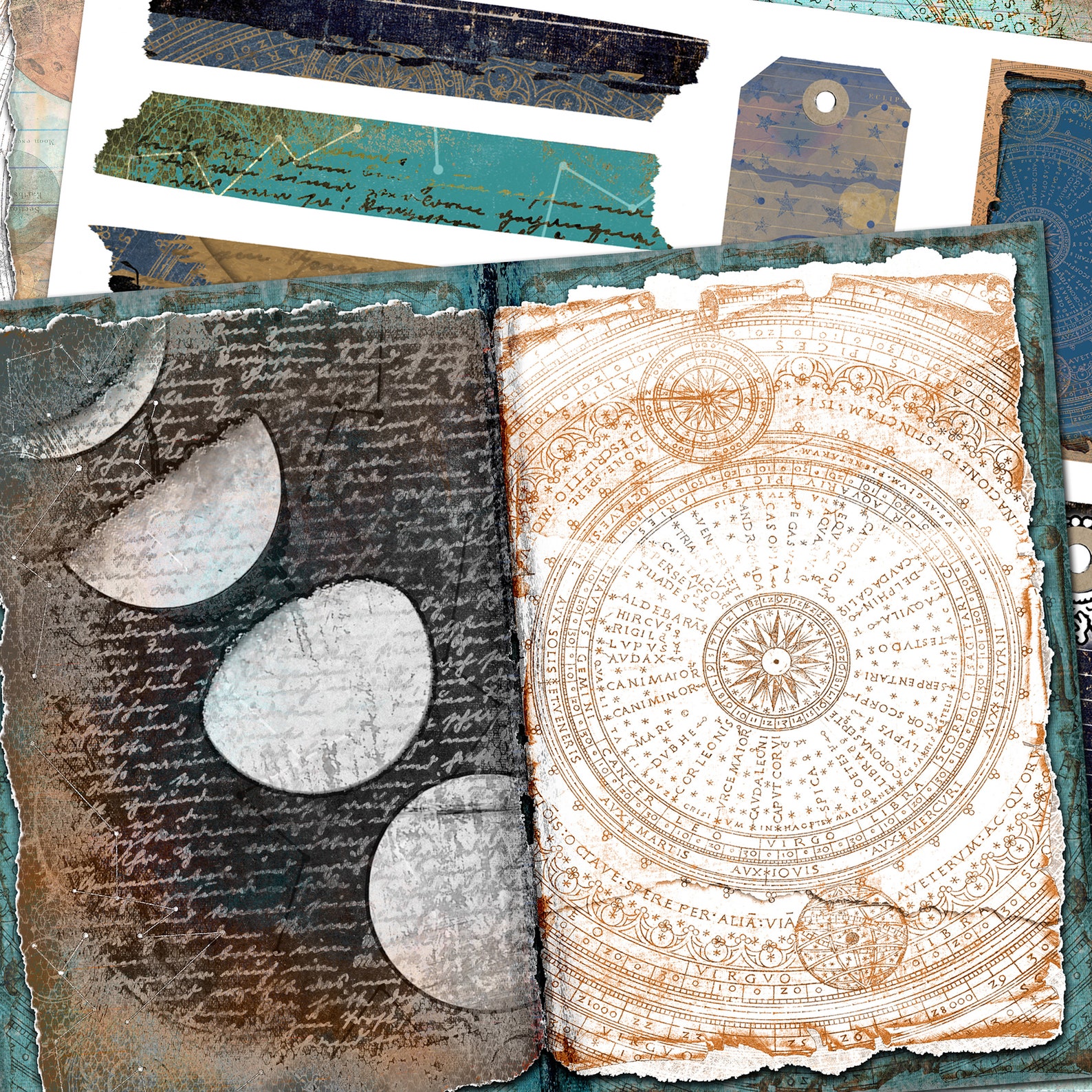 Instant Download Printable Celestial Retro Junk Journal Kit - Etsy ...
