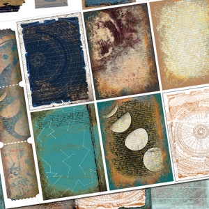 Instant Download Printable Celestial Retro Junk Journal Kit Art Journal ...