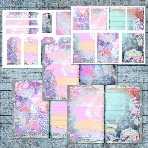Instant Download Printable Dreamy Pastel Floral Junk Journal - Etsy