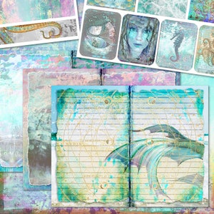 Instant Download Printable Gates of Atlantis Mermaid Junk Journal Kit ...