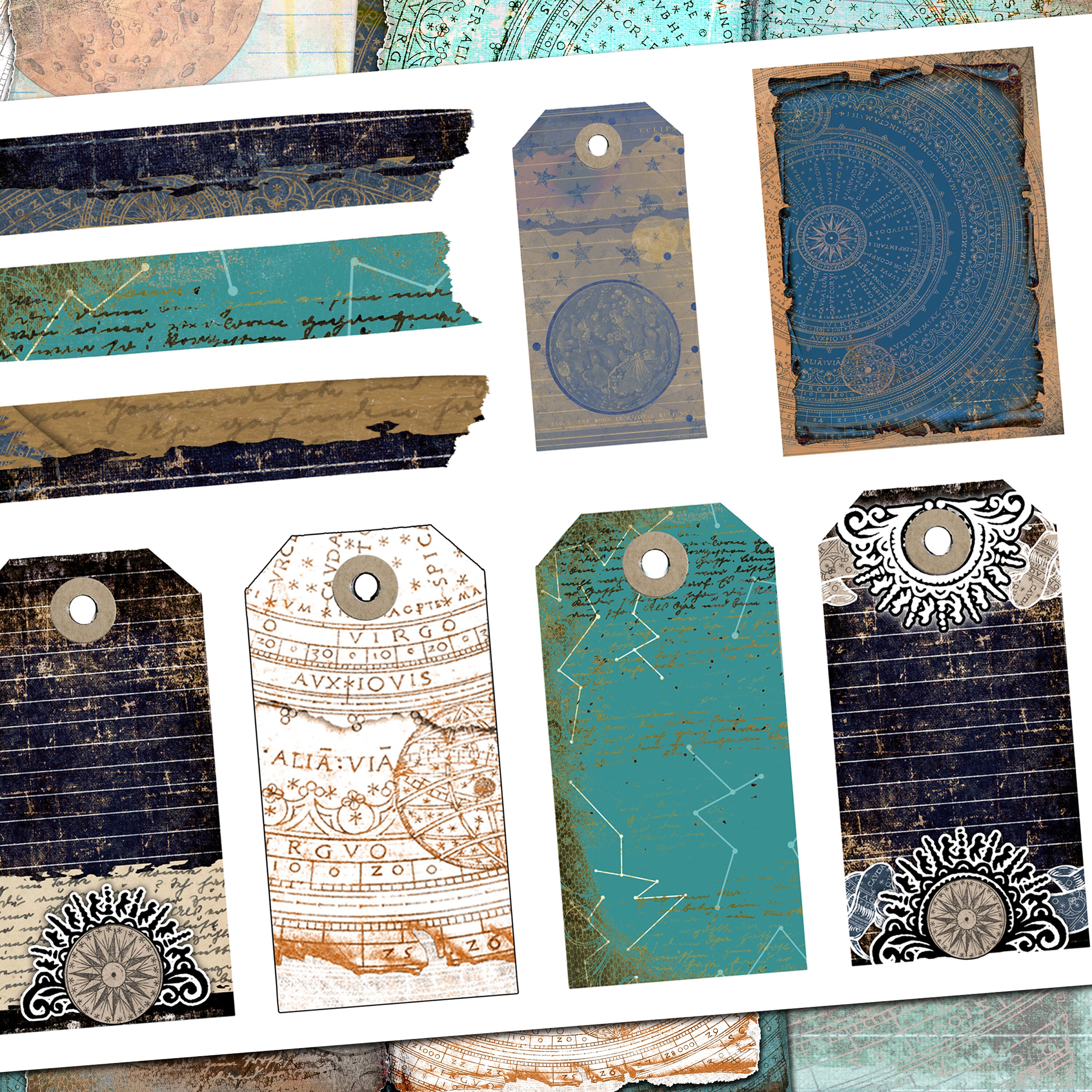 Instant Download Printable Celestial Retro Junk Journal Kit - Etsy ...