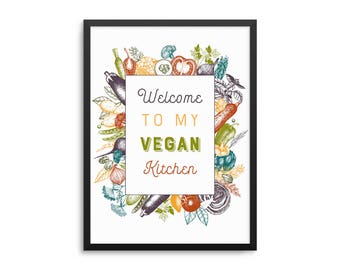 Vegan poster | Etsy