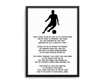 Soccer player prayer | Etsy