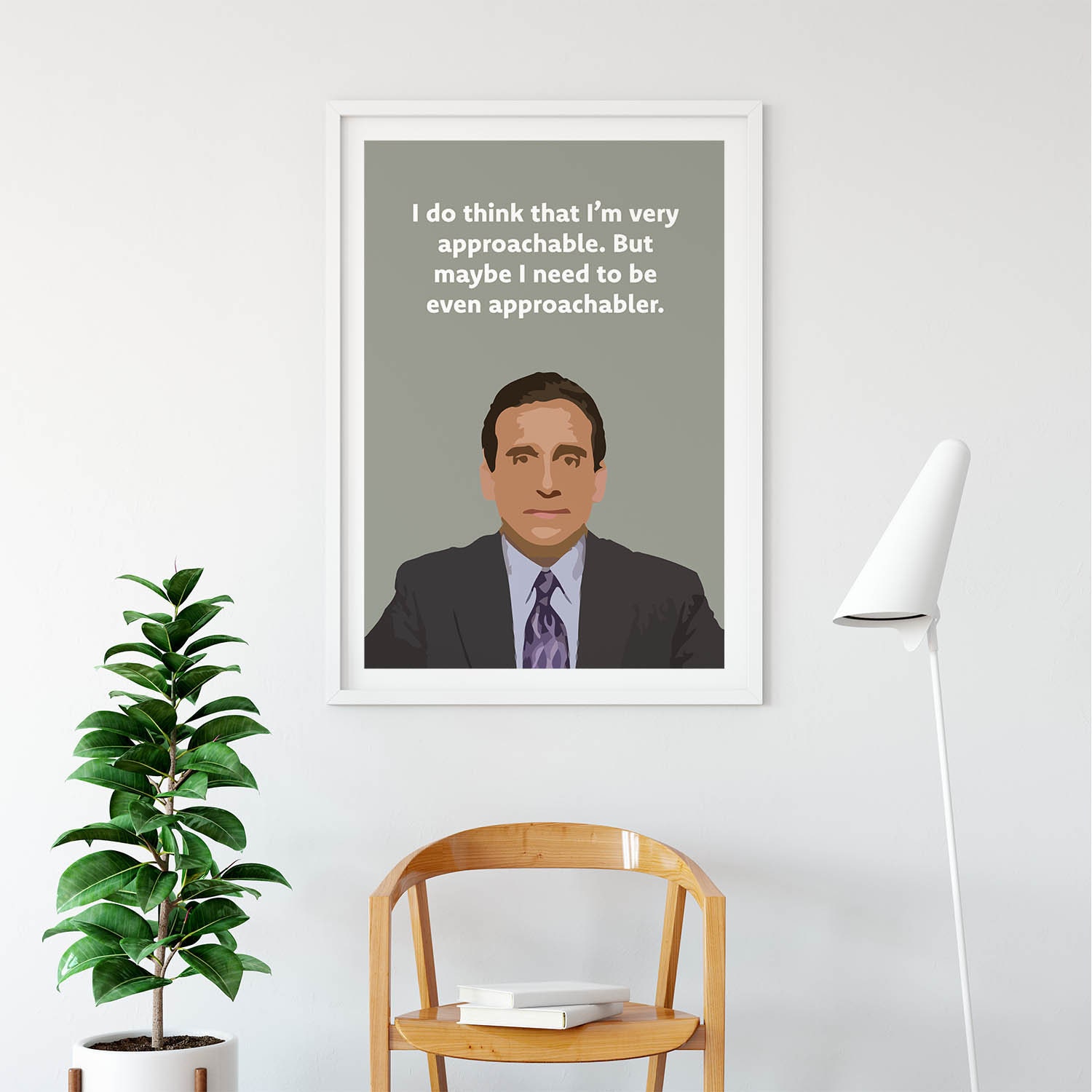 Michael Scott-ism Funny Quote Poster I Am Very Approachable - Etsy UK