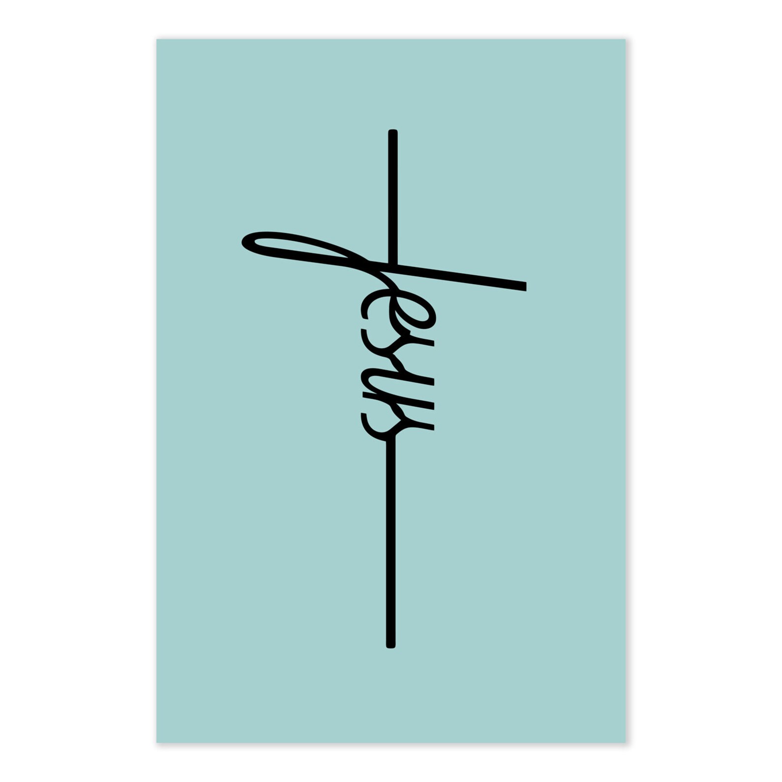 Jesus Cross Poster Jesus Name as Cross Art Print - Etsy