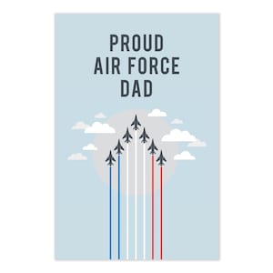 Proud Air Force Dad Poster Air Force Dad Gift Proud Military - Etsy
