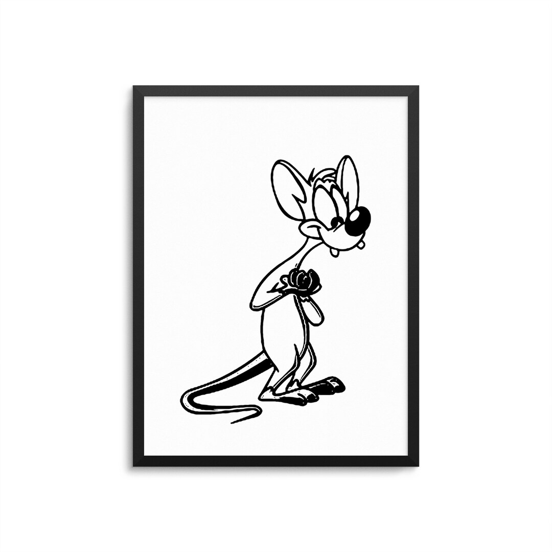 Pinky Mouse Pinky and the Brain Cartoon Poster 90s TV Show Art by ...