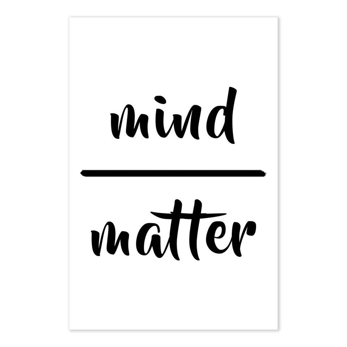 Mind Over Matter Zen Mindfulness Poster - Etsy