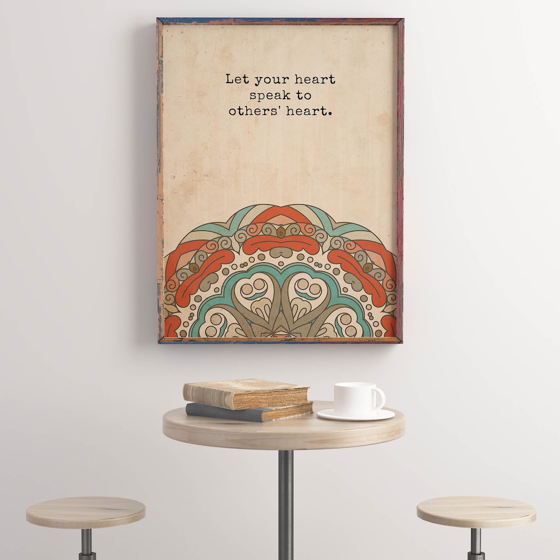 Let Your Heart Speak to Others' Heart Quote Poster Yogi - Etsy