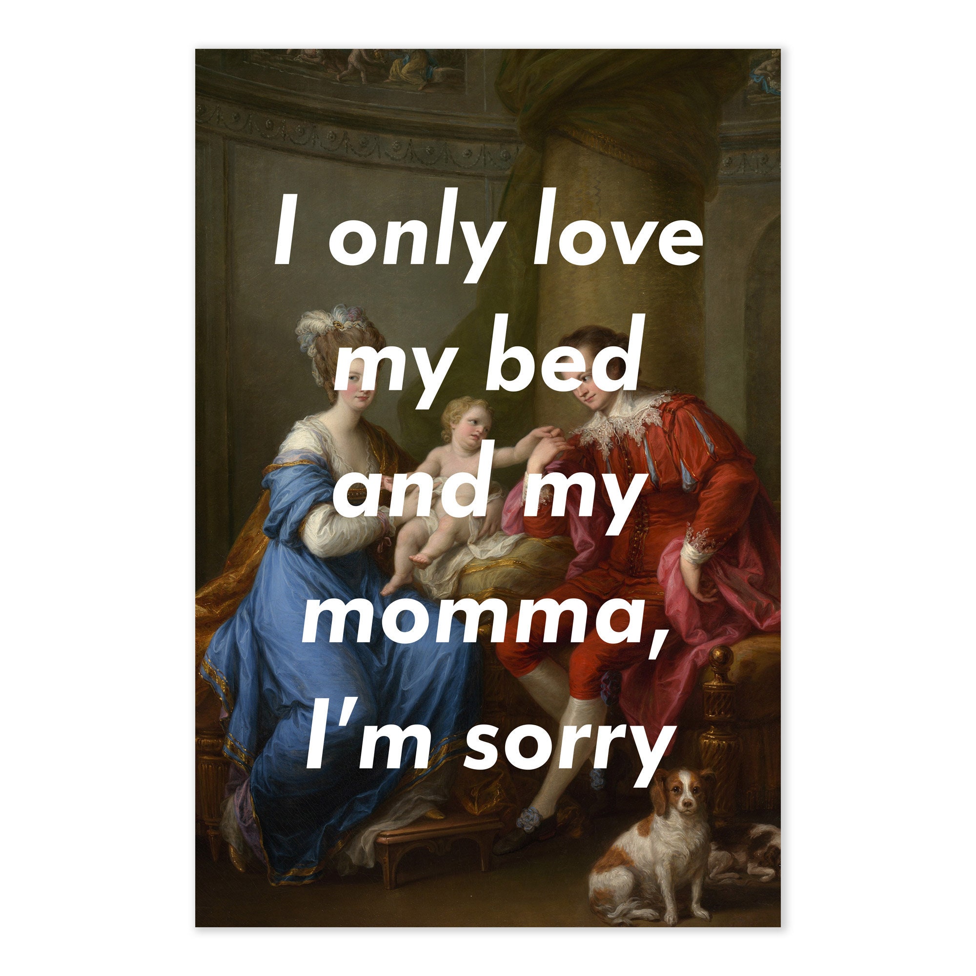 Drake Song Lyric Art Poster I Only Love My Bed and My Momma - Etsy