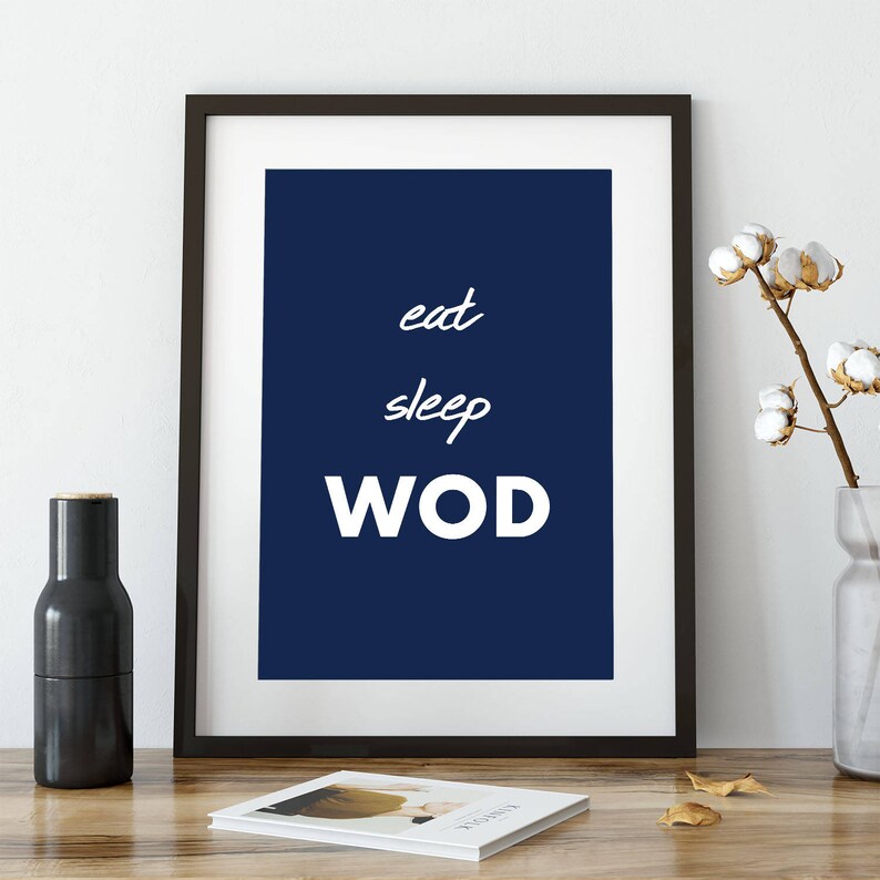 Crossfit Eat Sleep WOD Poster - Etsy