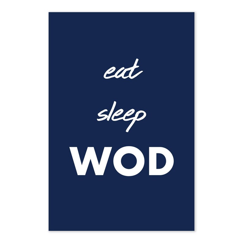 Crossfit Eat Sleep WOD Poster - Etsy