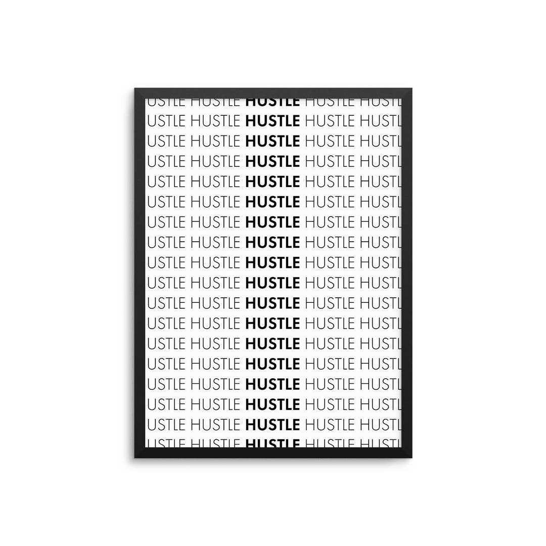 Workout Hustle Gym Poster Hustle Hustle Hustle Wall Art - Etsy