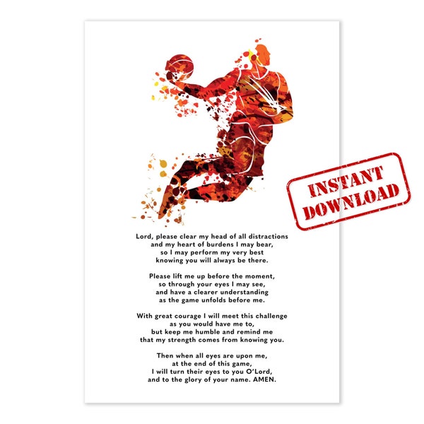 Basketball Prayer - Etsy