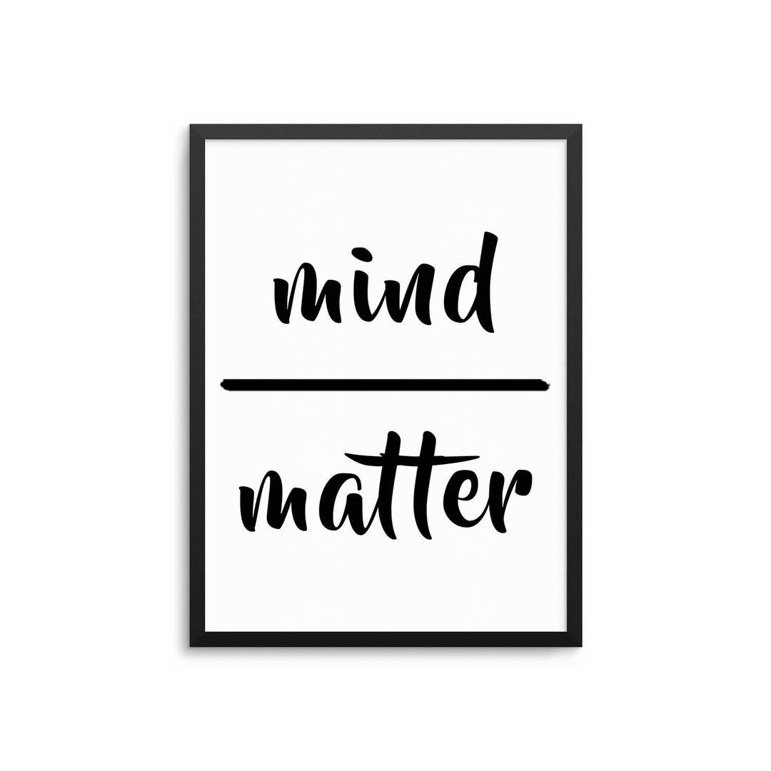 Mind Over Matter Zen Mindfulness Poster - Etsy
