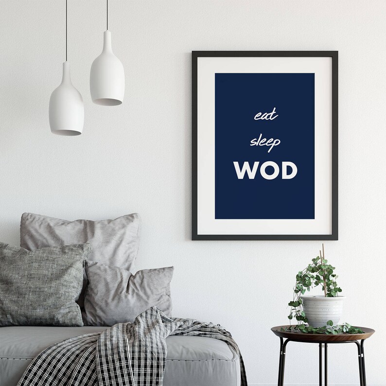 Crossfit Eat Sleep WOD Poster - Etsy