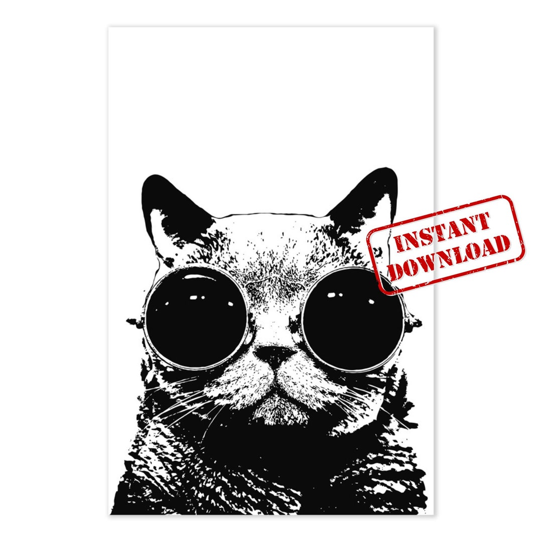 Digital Download Cat Morpheus Funny Matrix Movie Poster DIY Printable ...