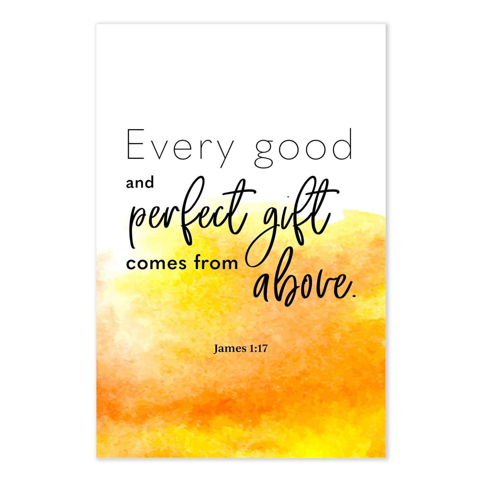 Every Good and Perfect Gift Comes From Above Poster Bible - Etsy