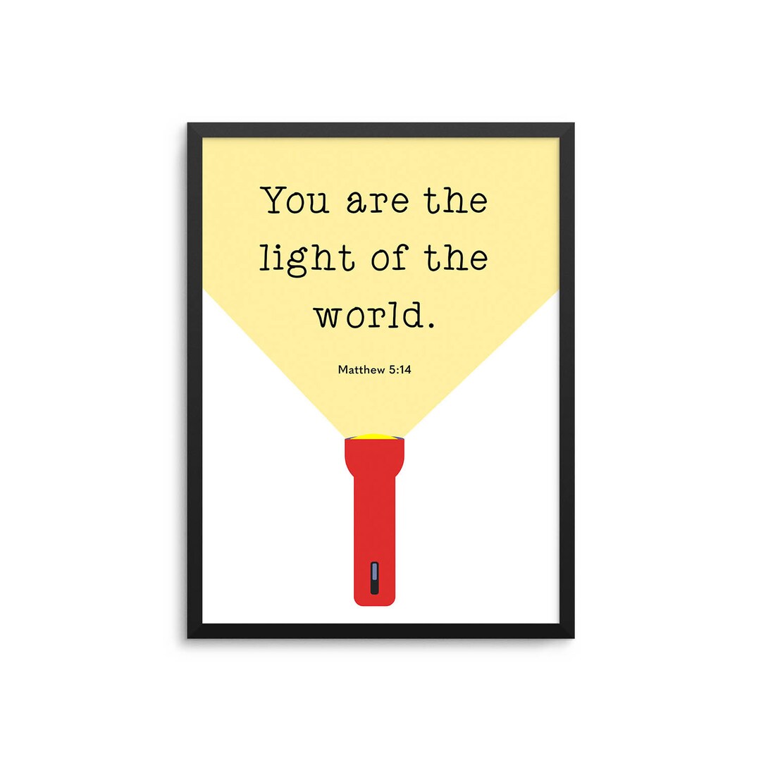 Kids Scripture Art You Are the Light of the World Poster - Etsy