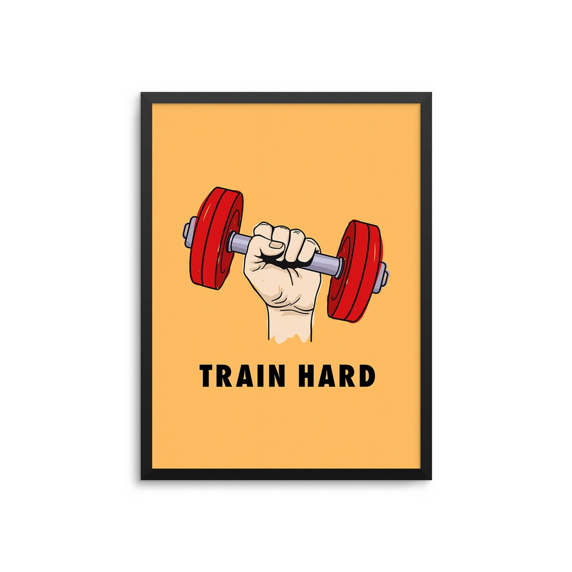 Train Hard Weightlifting Gym Poster - Etsy