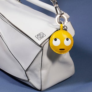 Emoji Charm Keychain, Face With Rolling Eyes, Handbag Charm, Emoji ...