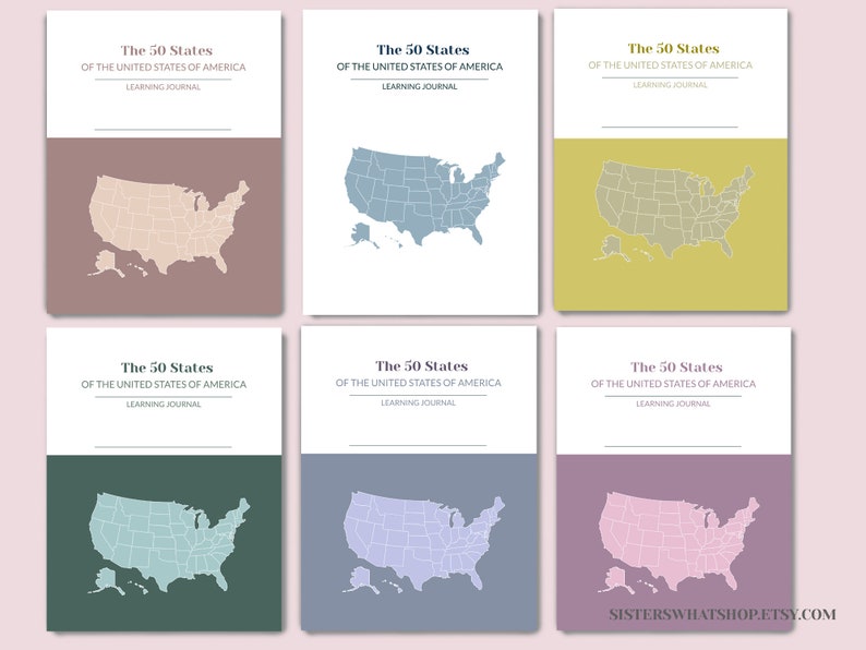 USA Geography Printable: 50 States & Capitals Research Bundle (PDF) - Etsy
