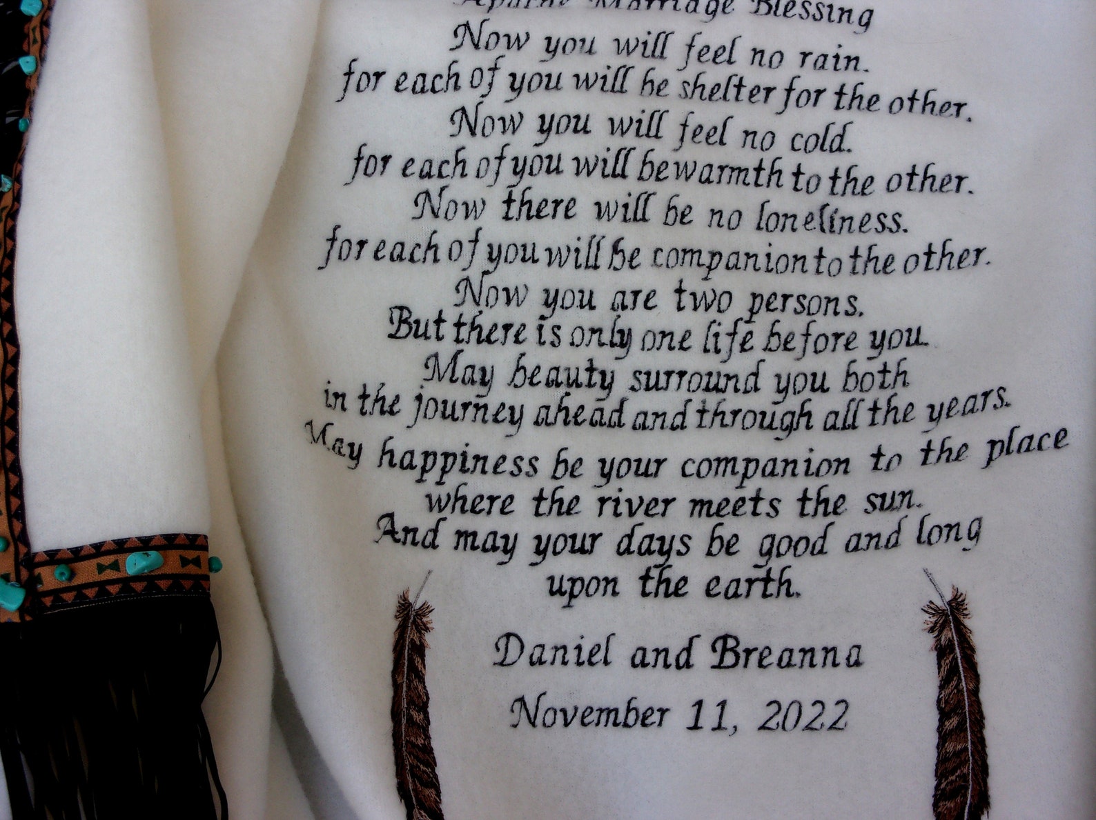 Native American Wedding Blessing Blanket - Etsy