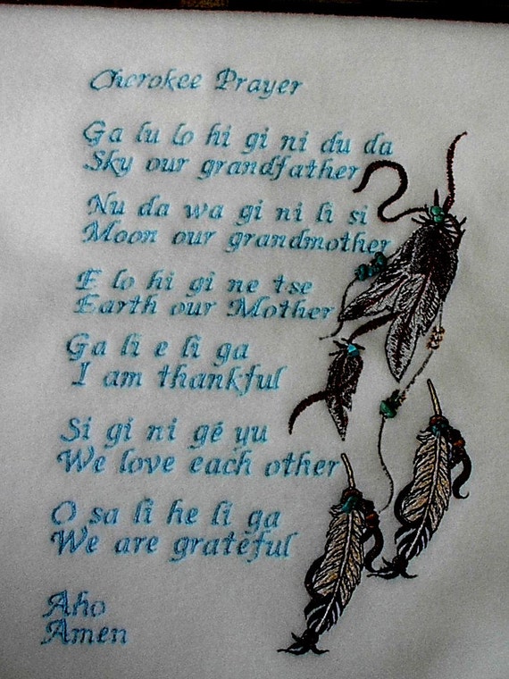Cherokee Indian Wedding Prayer