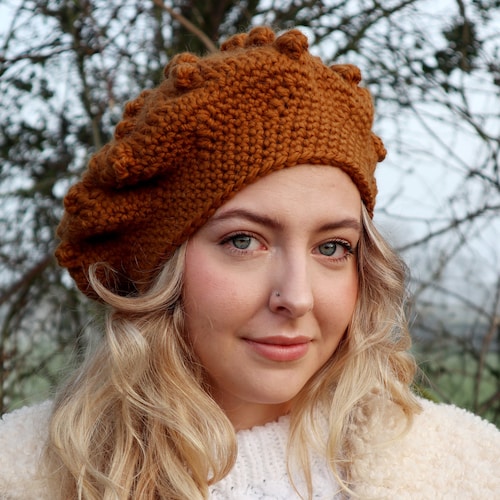 Evie Beret Hat Crochet Pattern pdf Digital Download - Etsy