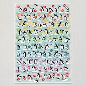 Counting Poster 1-100 Children Prints Nursery Learning Numbers Posters ...