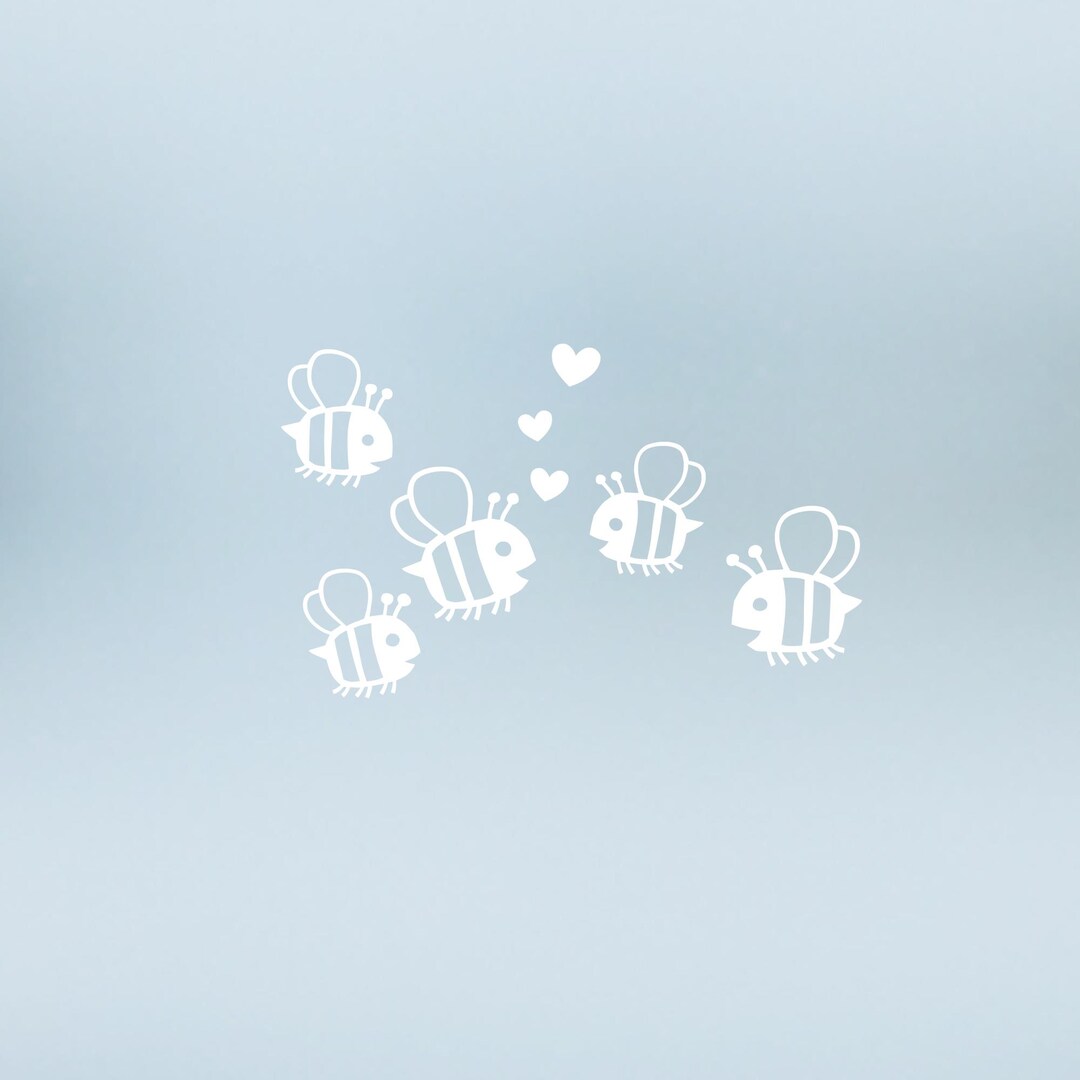 Window Sticker BEES Decals Window Stickers Bees Illustration Bumblebee ...