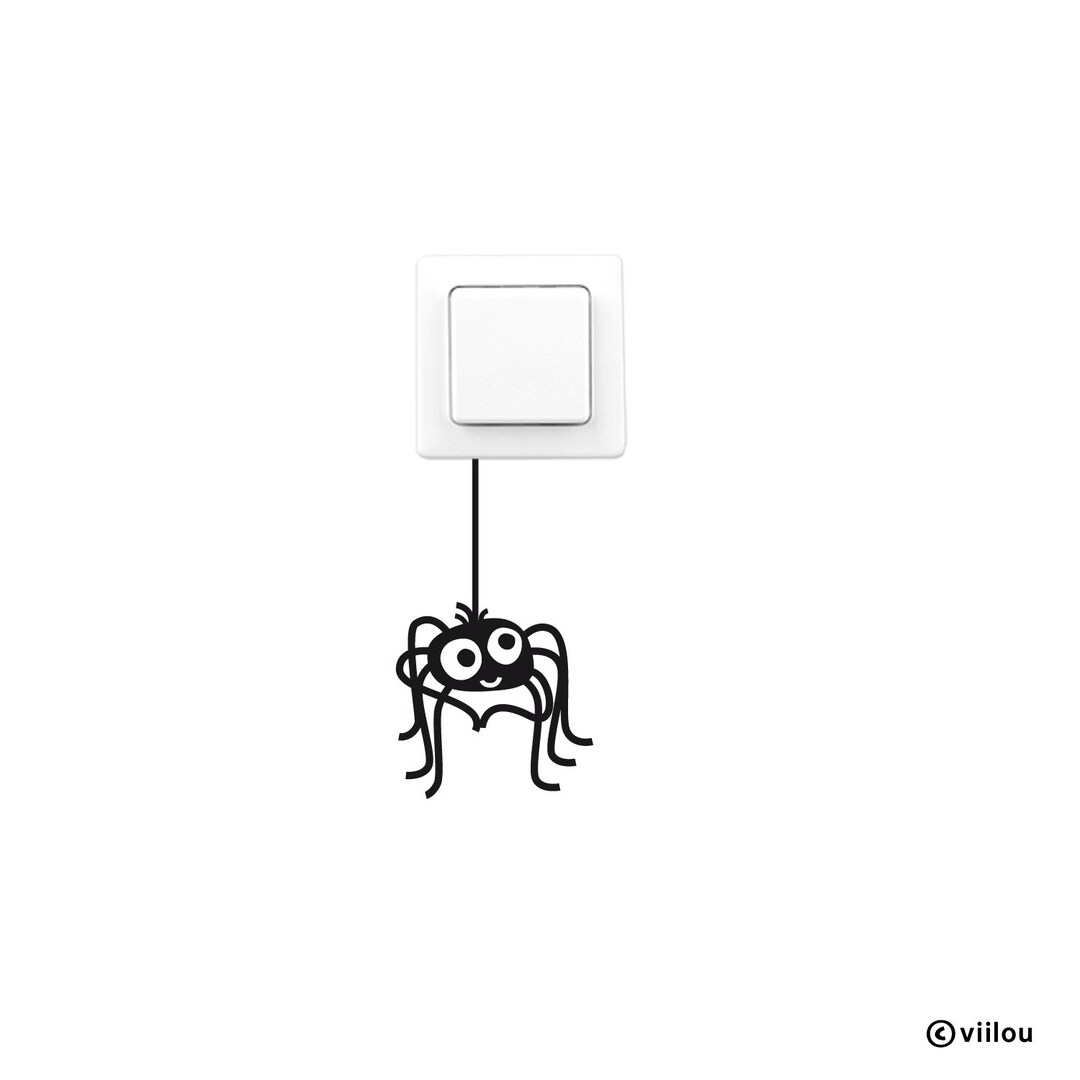 SPIDER Sticker Light Switch Wall Decals Spiders Wall Tattoos Child Wall ...