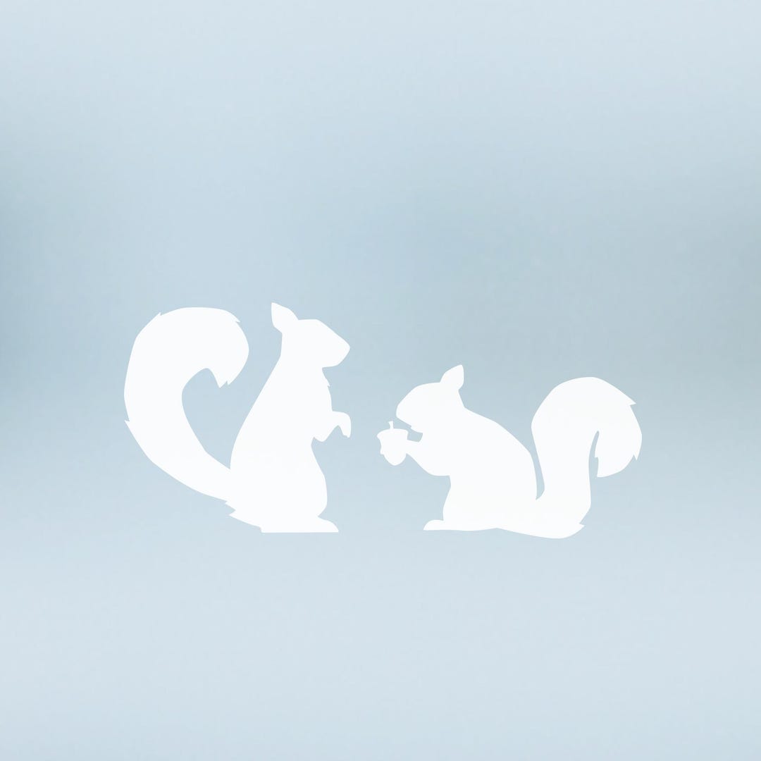 Window Sticker SQUIRRELS Decals Silhouettes Animals Window Squirrel ...