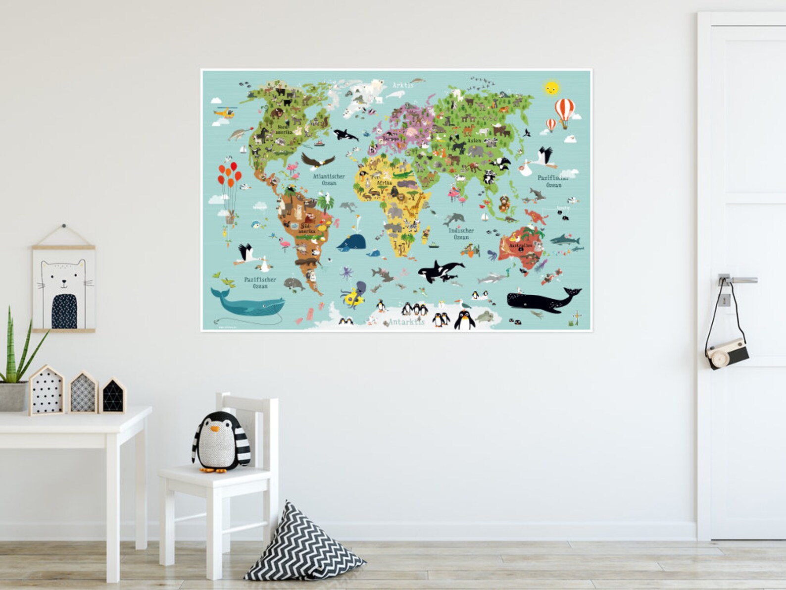 Poster World Map Children Prints Learning Posters Kids World - Etsy UK