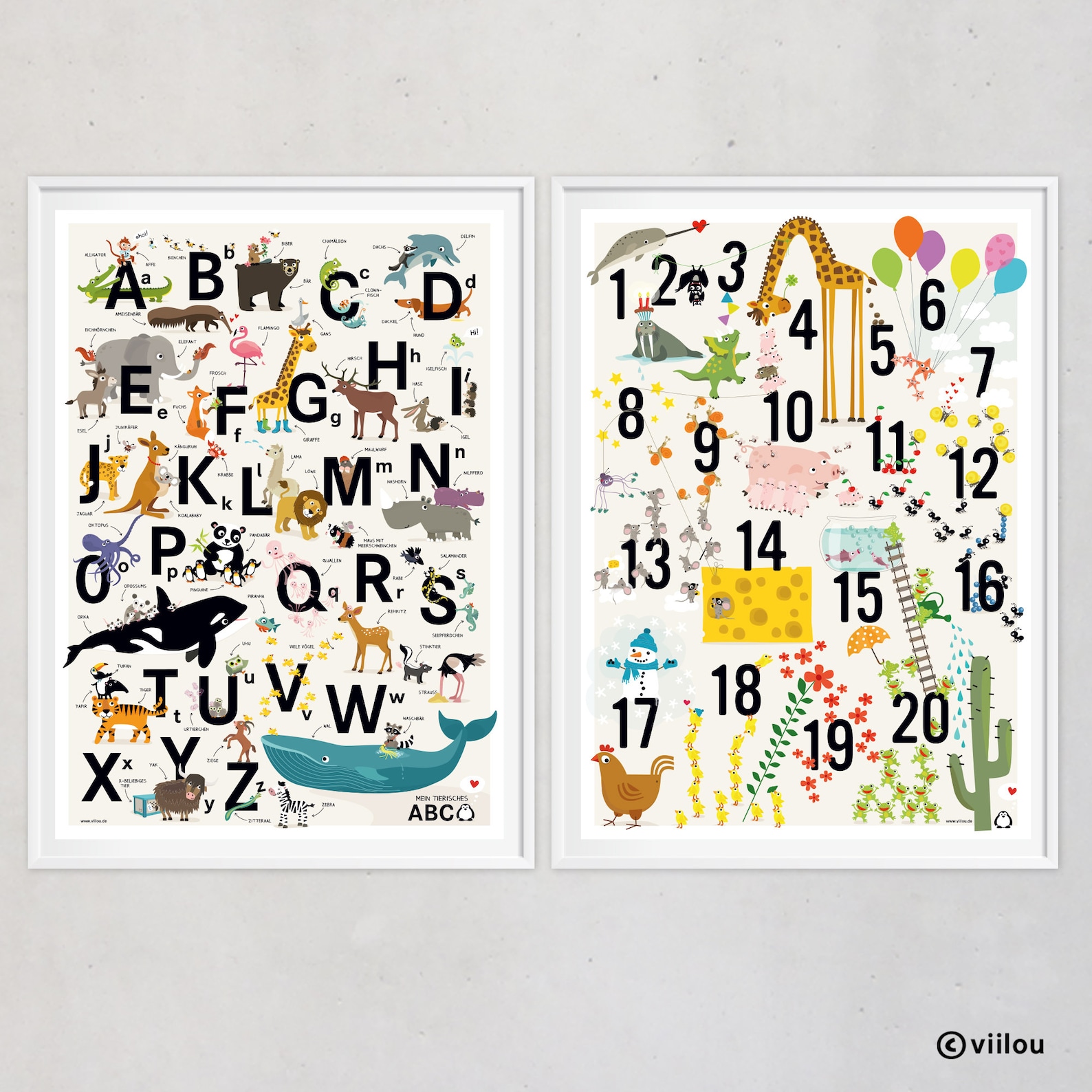 ABC Poster Alphabet Lernposter Kinder Plakat Tieralphabet - Etsy.de