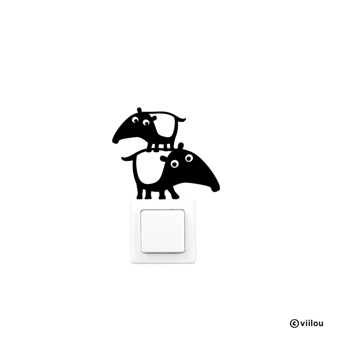 Sticker TAPIRS Wall Decals Light Switch Animals Wall Tattoos Nursery ...