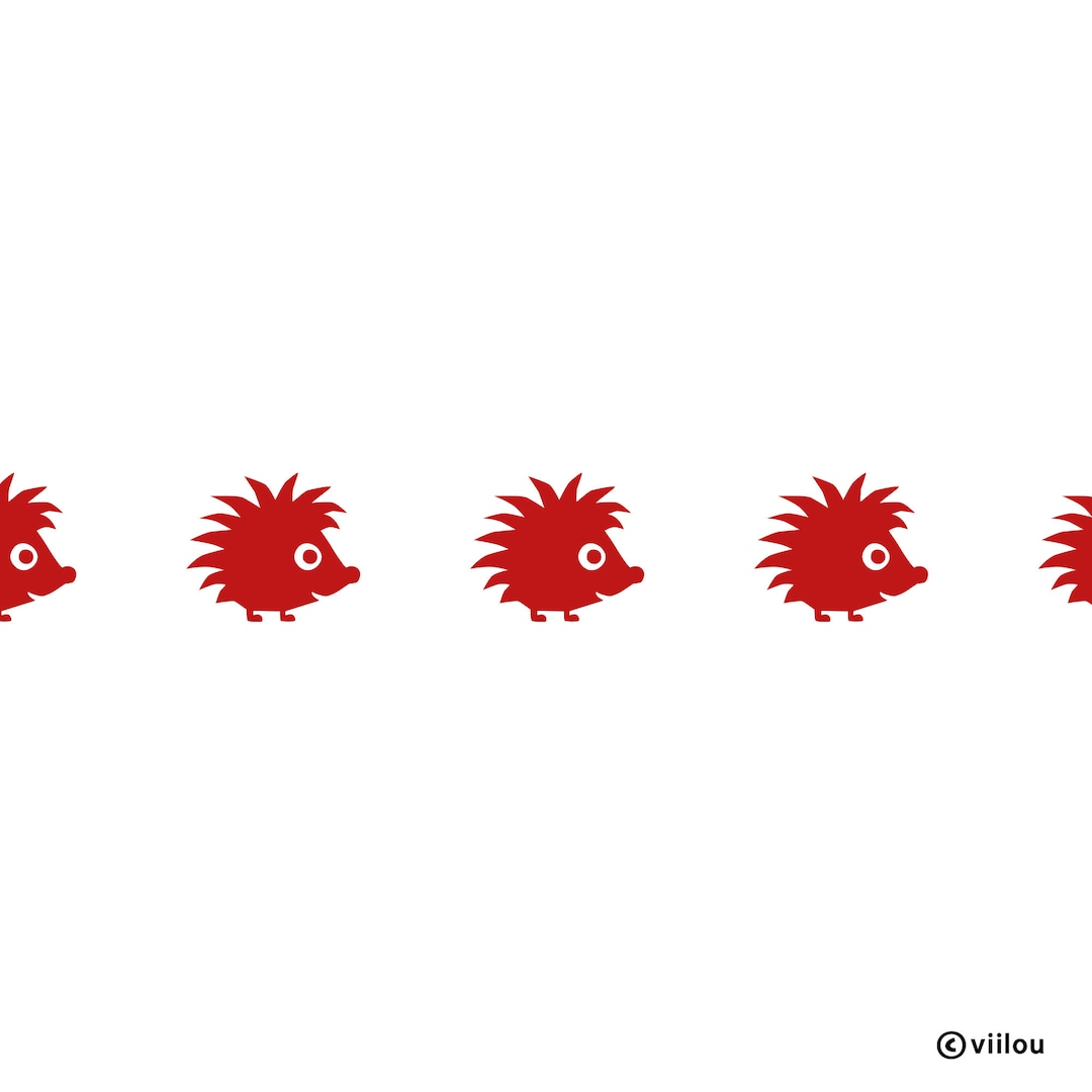 Wall Stickers HEDGEHOGS Border Baby Room Wall Decals Animals Wall ...