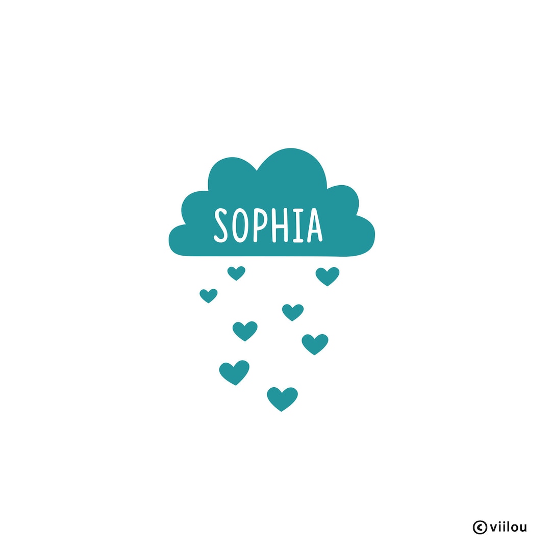 CLOUD Sticker Name Wall Tattoos Nursery Wall Stickers Baby Room Names ...