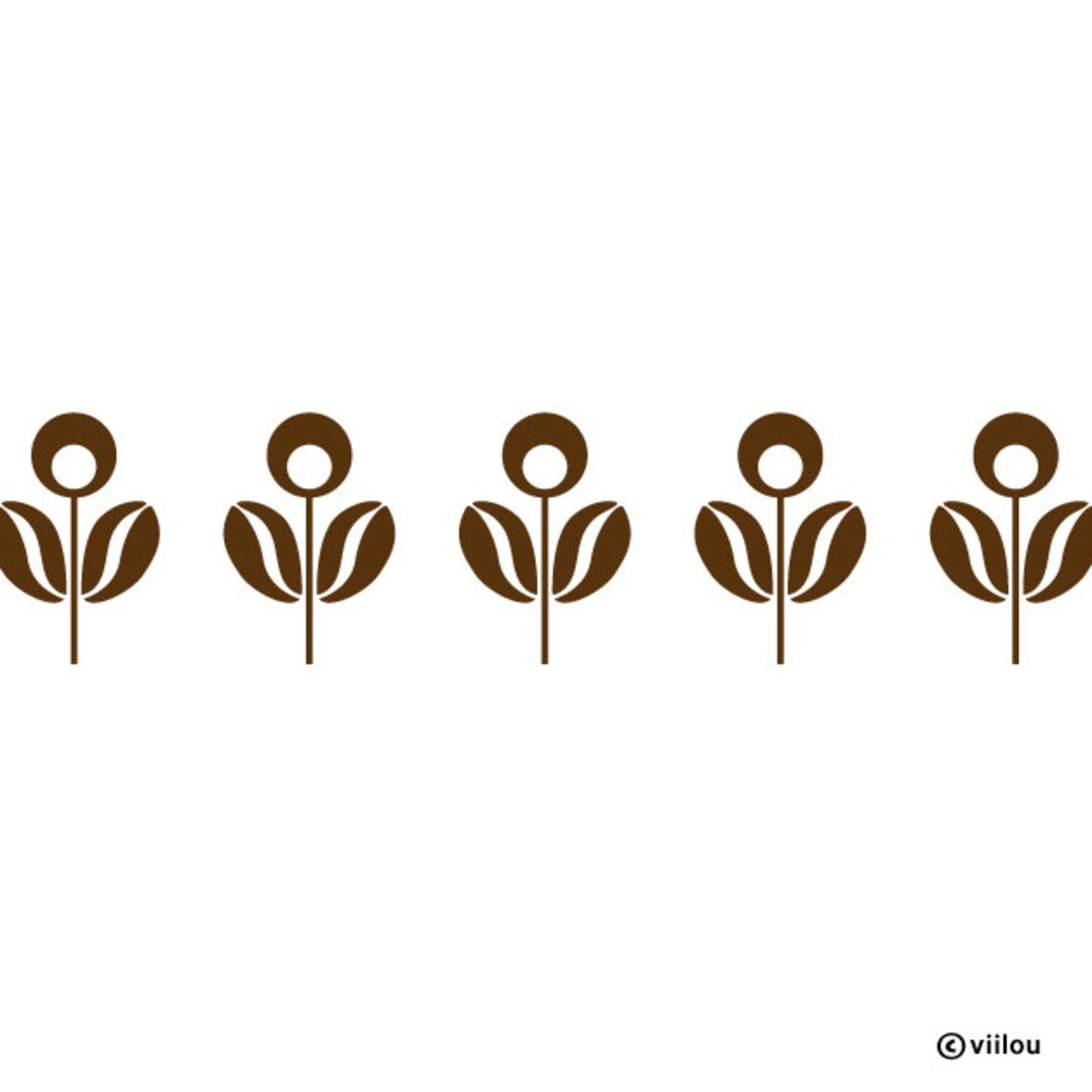 Stickers FLOWERS Wall Decals Borders Plants Wall Tattoos Decor Wall ...