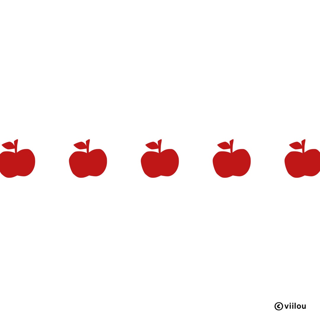 Wall Stickers APPLES Border Fruits Wall Decals Kitchen Decor Borders ...