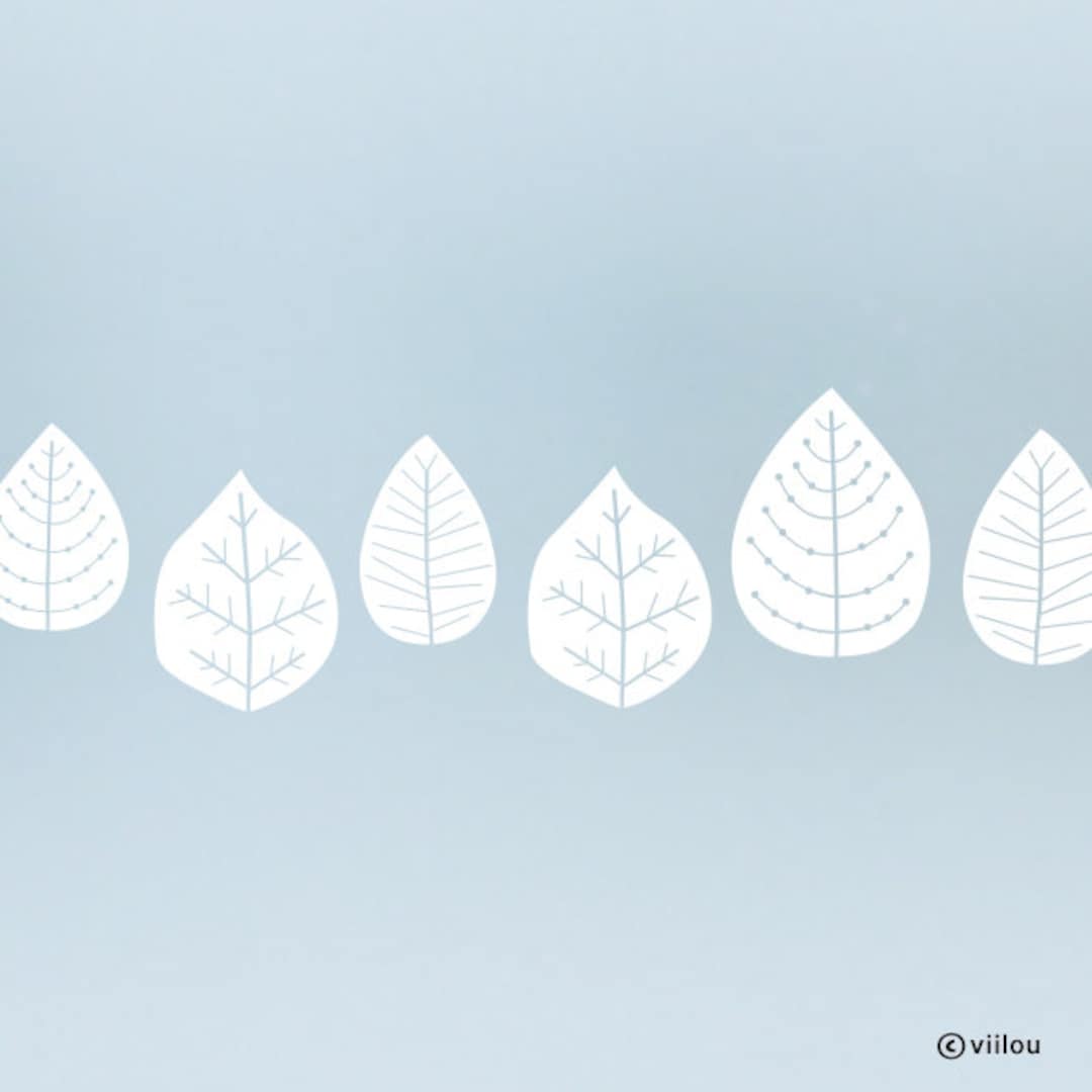 Window Stickers LEAVES Border Nature Decals Window Decor Pictures ...