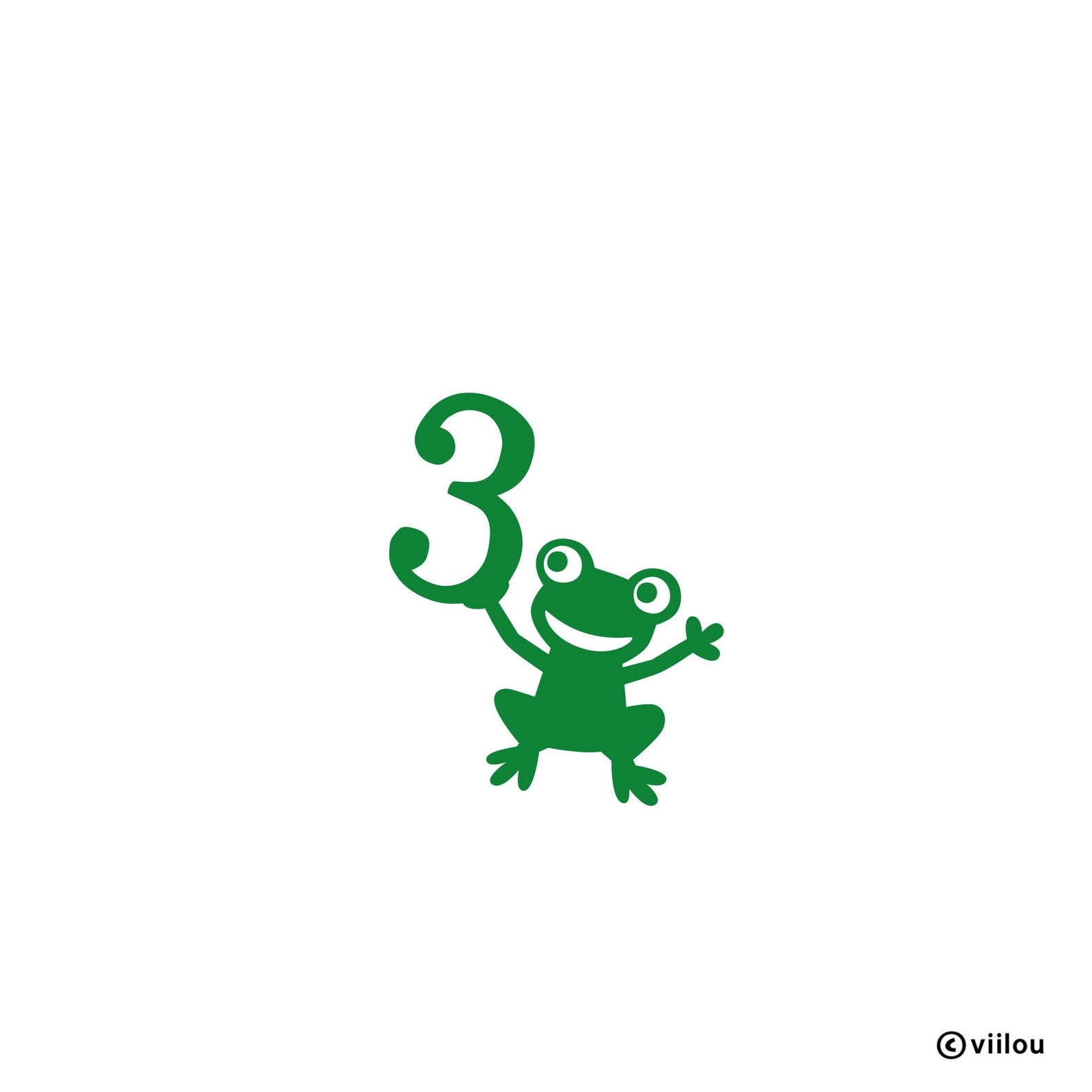 Iron-on Patch FROG WITH NUMBER Patches Children Birthday Numbers ...