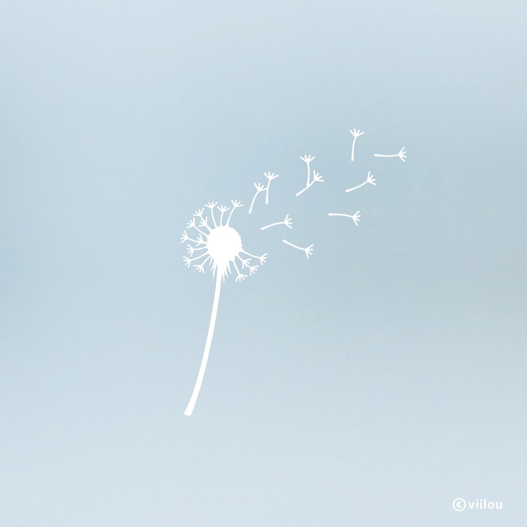 Sticker DANDELION Window Decals Dandelions Illustration Window Stickers ...