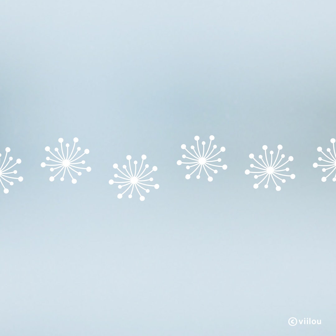 Window Stickers Border Flower Pattern Wall Tattoos Decor Flowers Decals ...