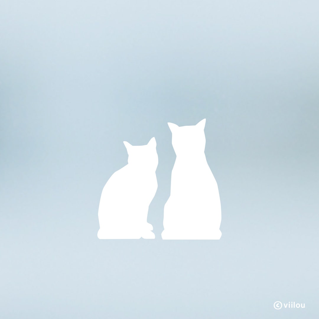 Stickers CATS Silhouettes Window Decals Translucent Pictures Cat ...