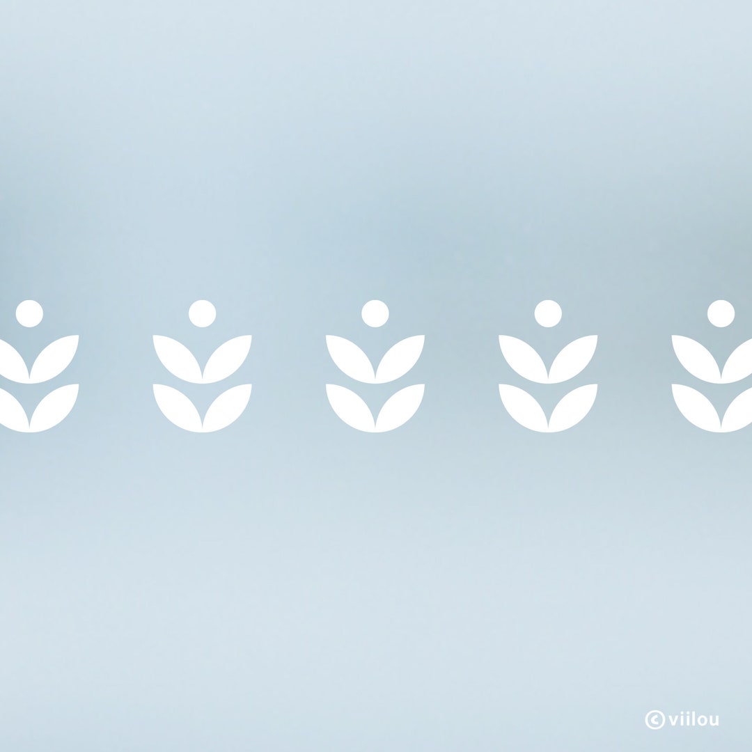 Stickers Window Flowers Decals Floral Pattern Window Decoration Window ...